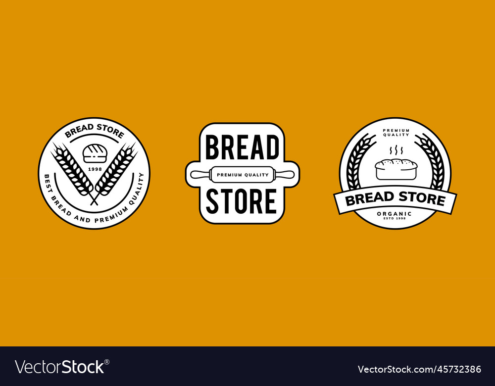 Bread logo design Royalty Free Vector Image - VectorStock