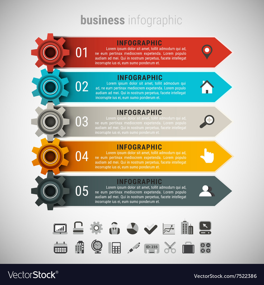 Business infographic Royalty Free Vector Image