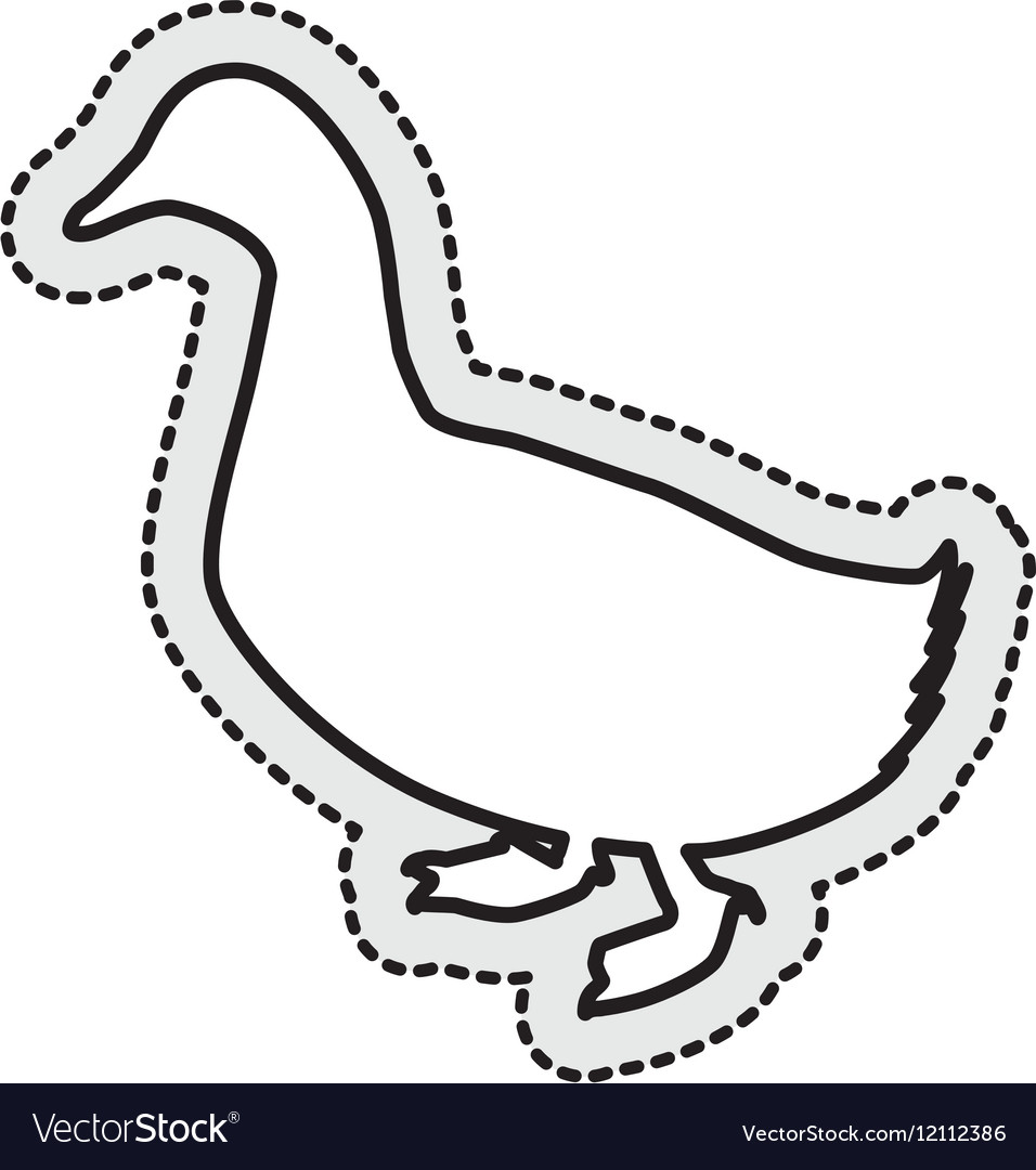 Duck animal farm isolated icon Royalty Free Vector Image