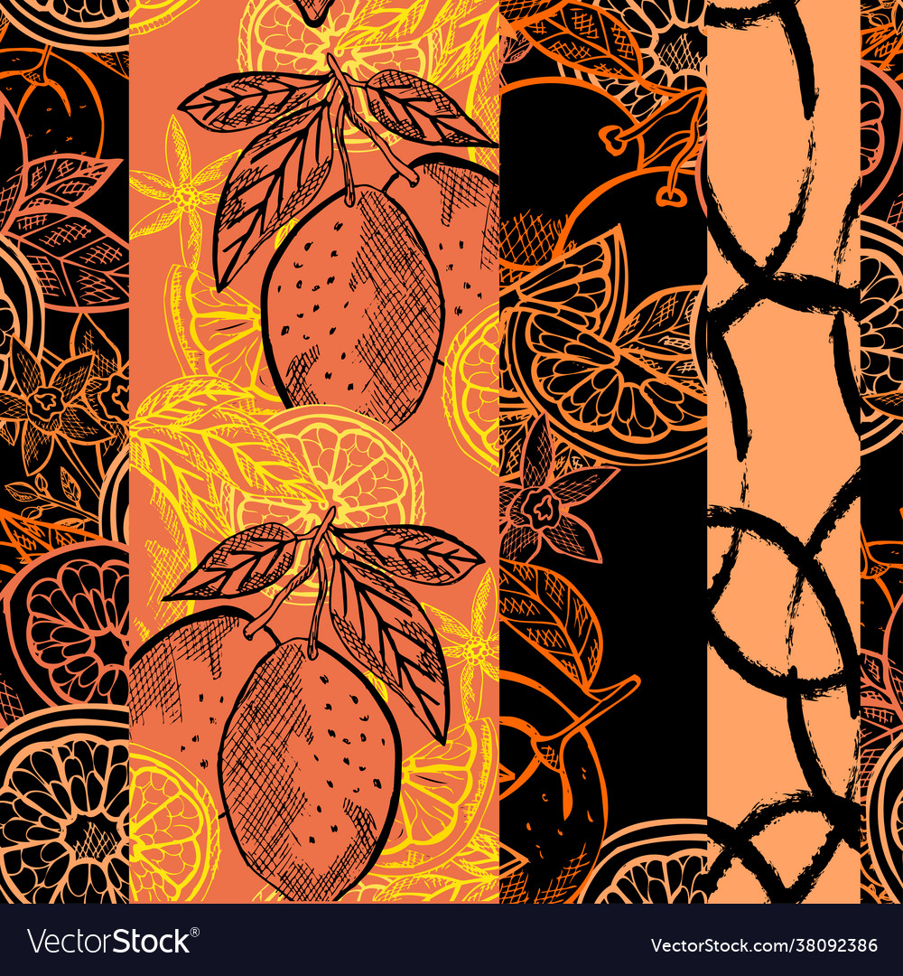 Fruit seamless pattern Royalty Free Vector Image
