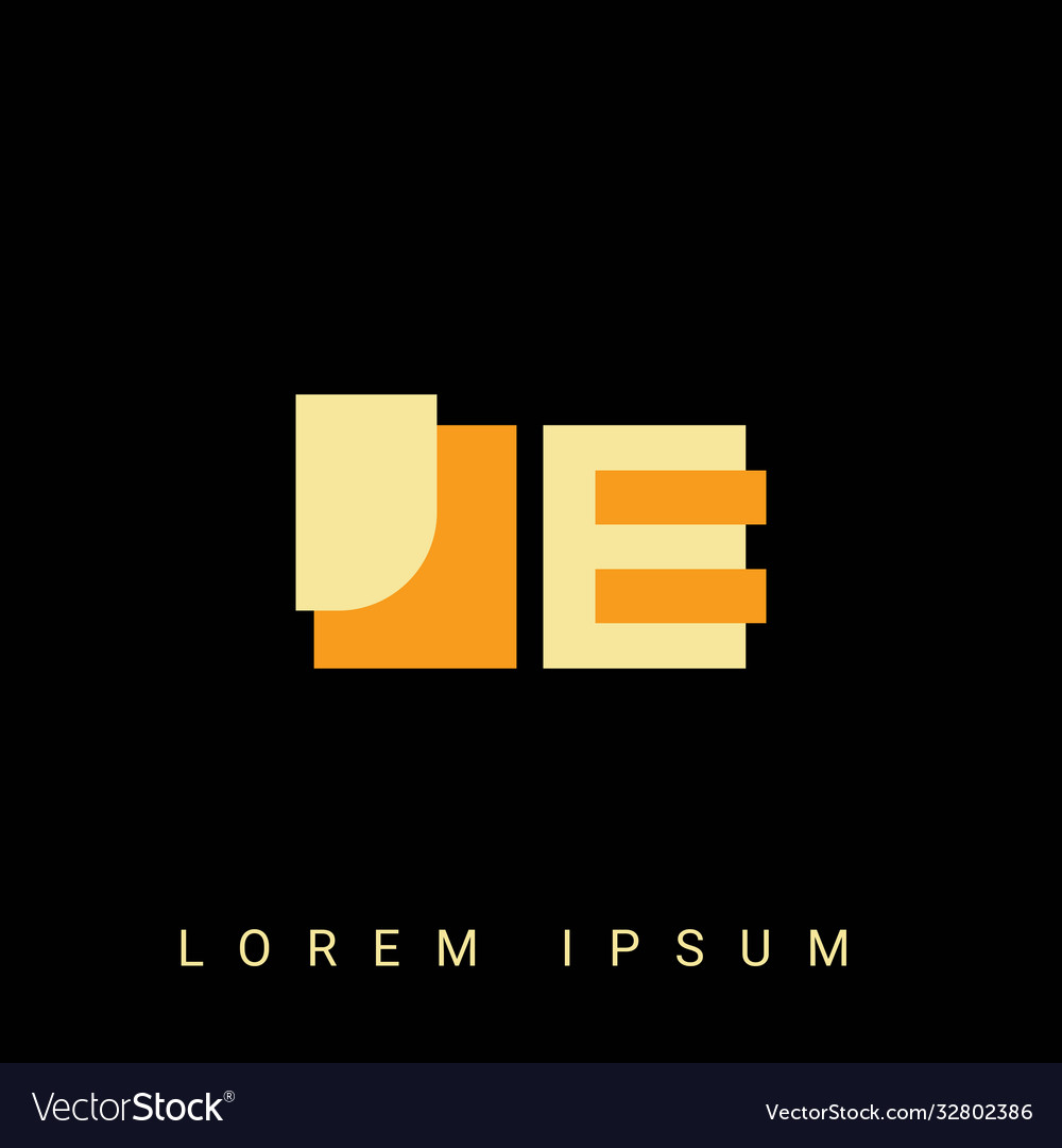 Modern creative shaped je ej j e logo initial Vector Image