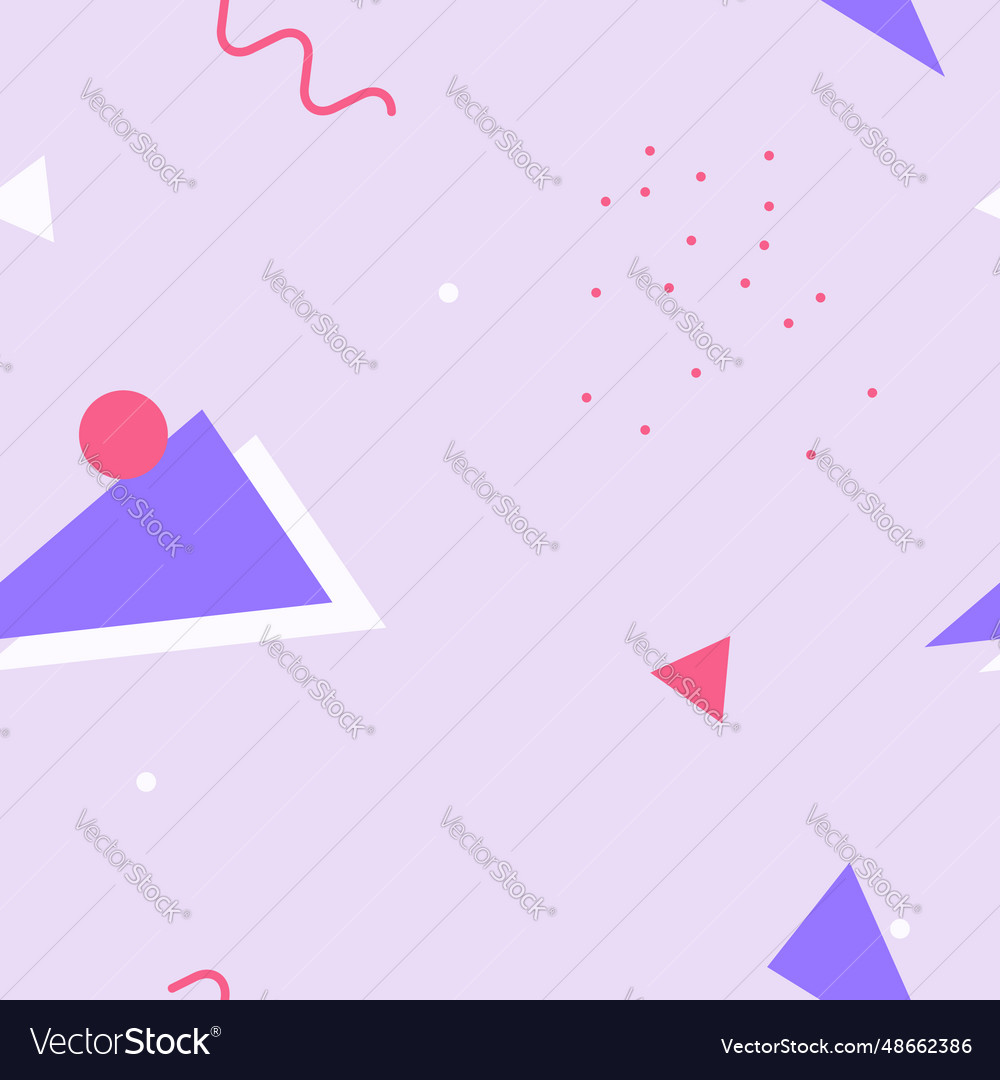 Soft colored memphis pattern design Royalty Free Vector