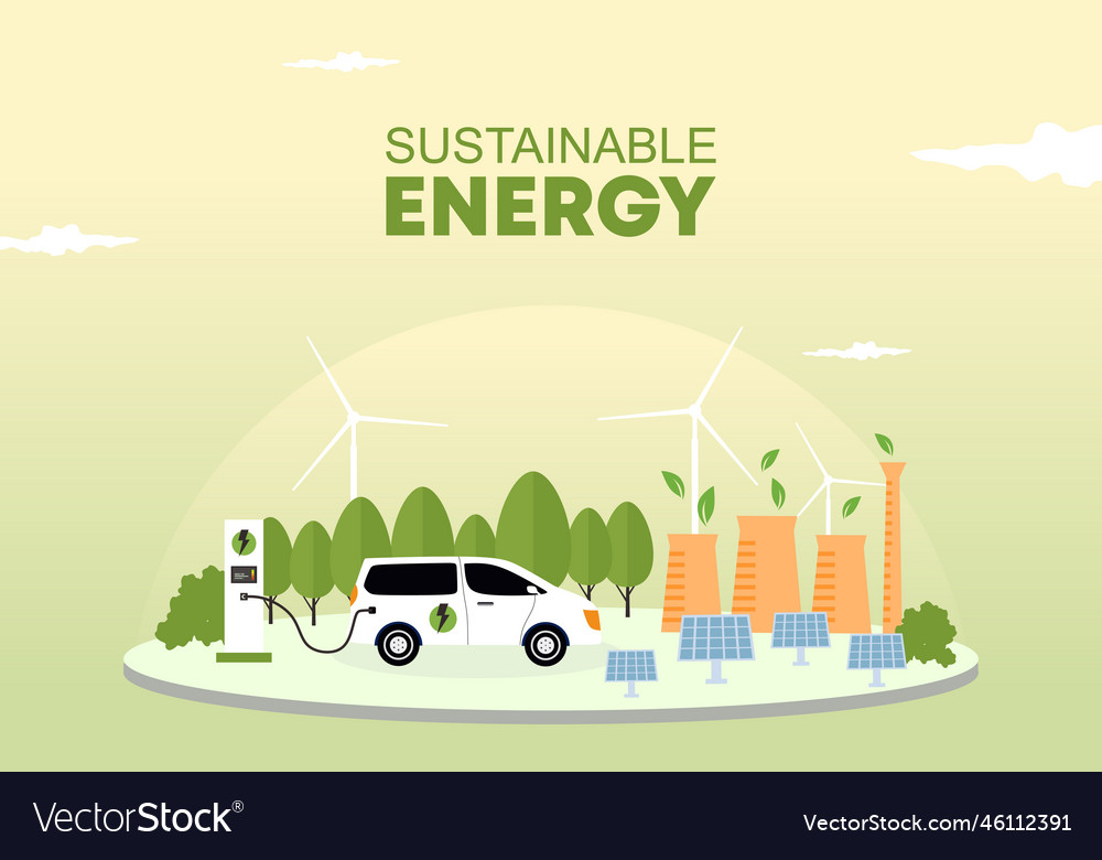 Background design elements for sustainable energy Vector Image
