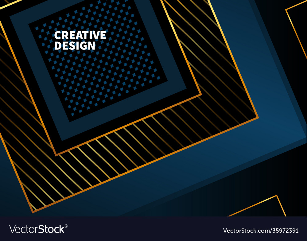 Black abstract background with squares Royalty Free Vector