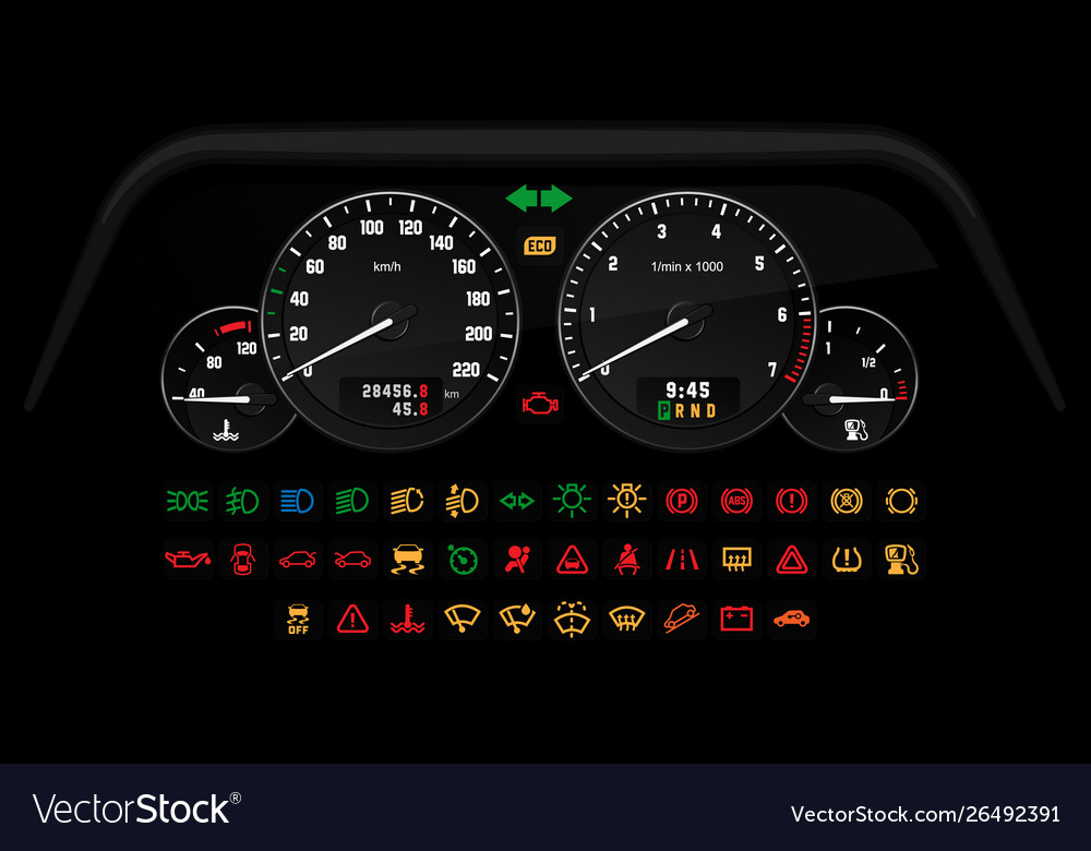 Car interface set Royalty Free Vector Image - VectorStock