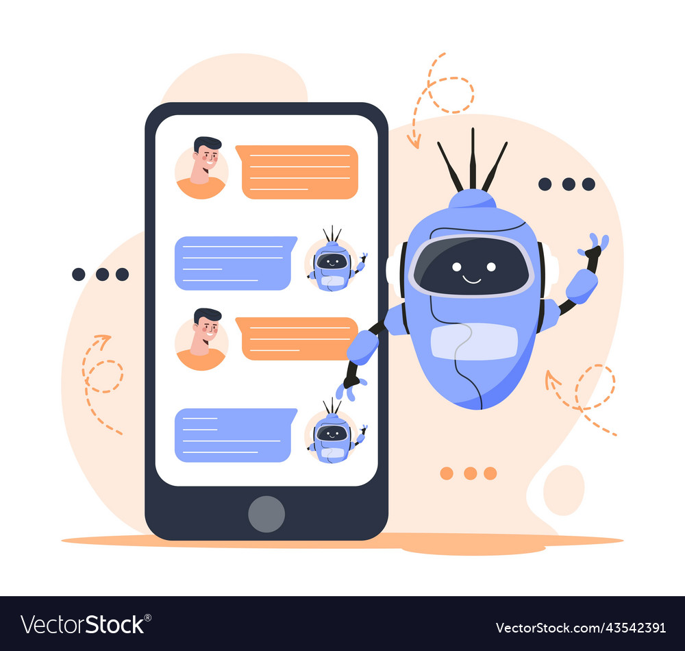 Chat bot concept Royalty Free Vector Image - VectorStock