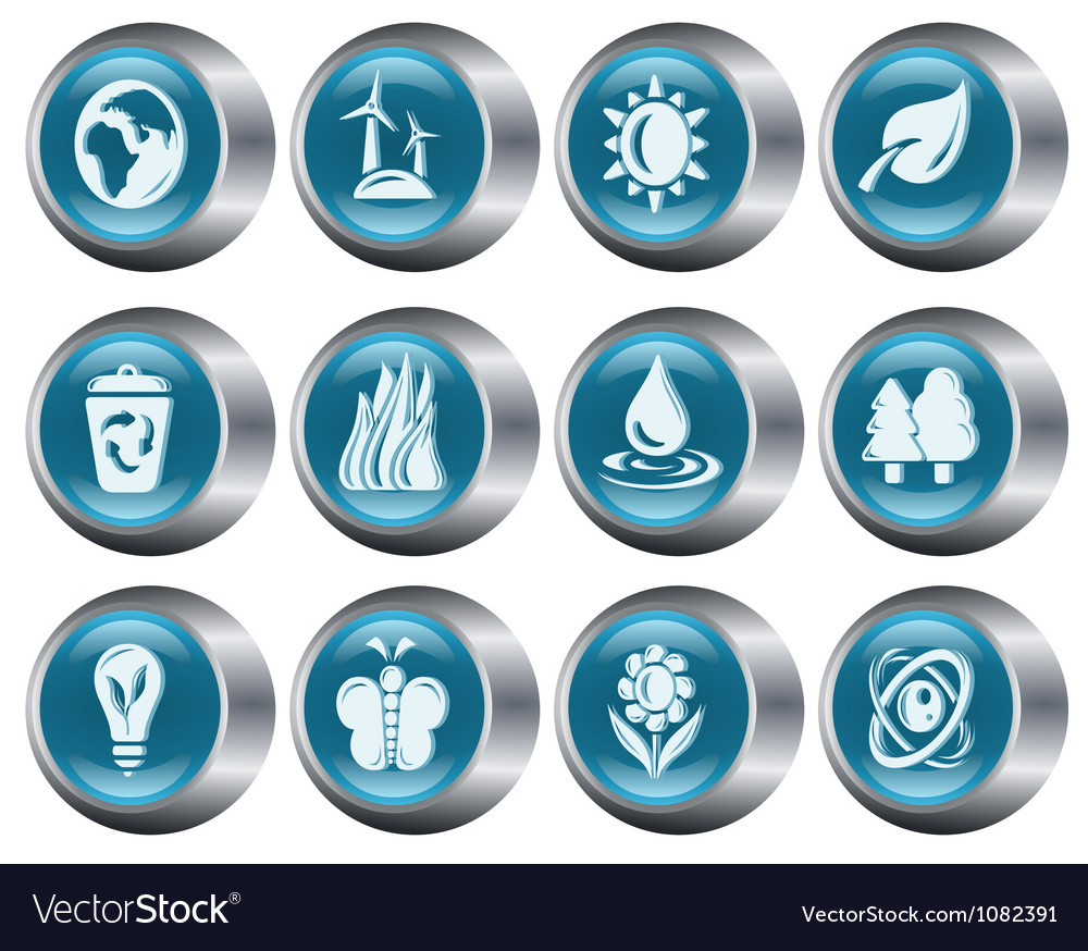 Environment buttons Royalty Free Vector Image - VectorStock