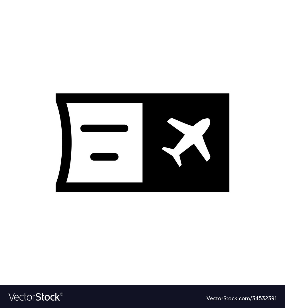Flight ticket icon Royalty Free Vector Image - VectorStock