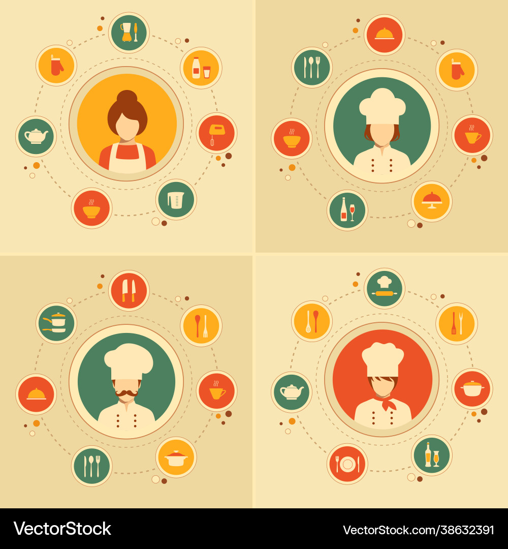 Food background cook chef banner Royalty Free Vector Image