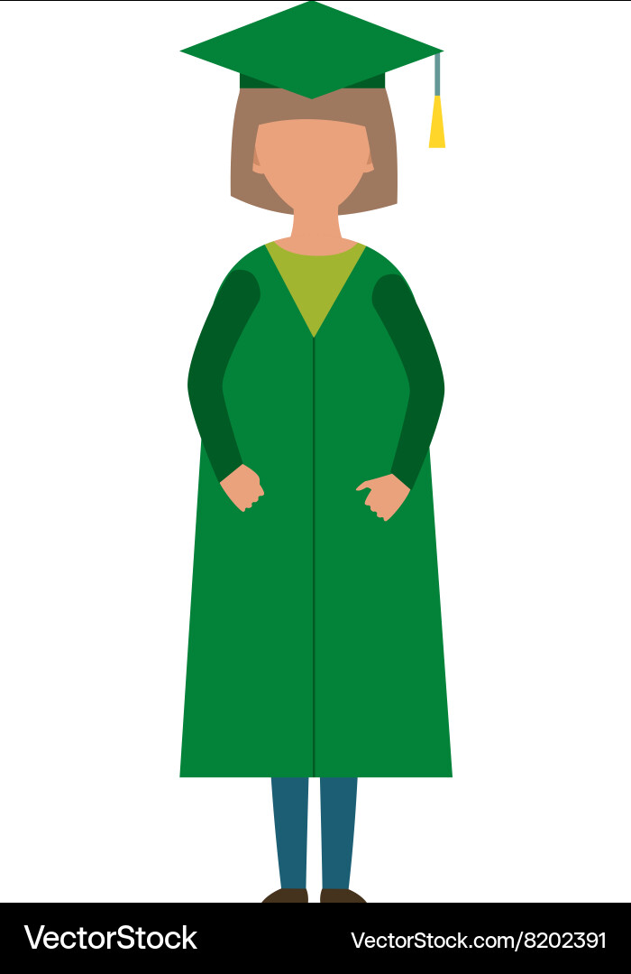 Happy graduation people uniform throwing caps Vector Image