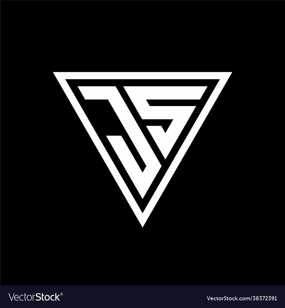 Js logo monogram with triangle shape designs Vector Image