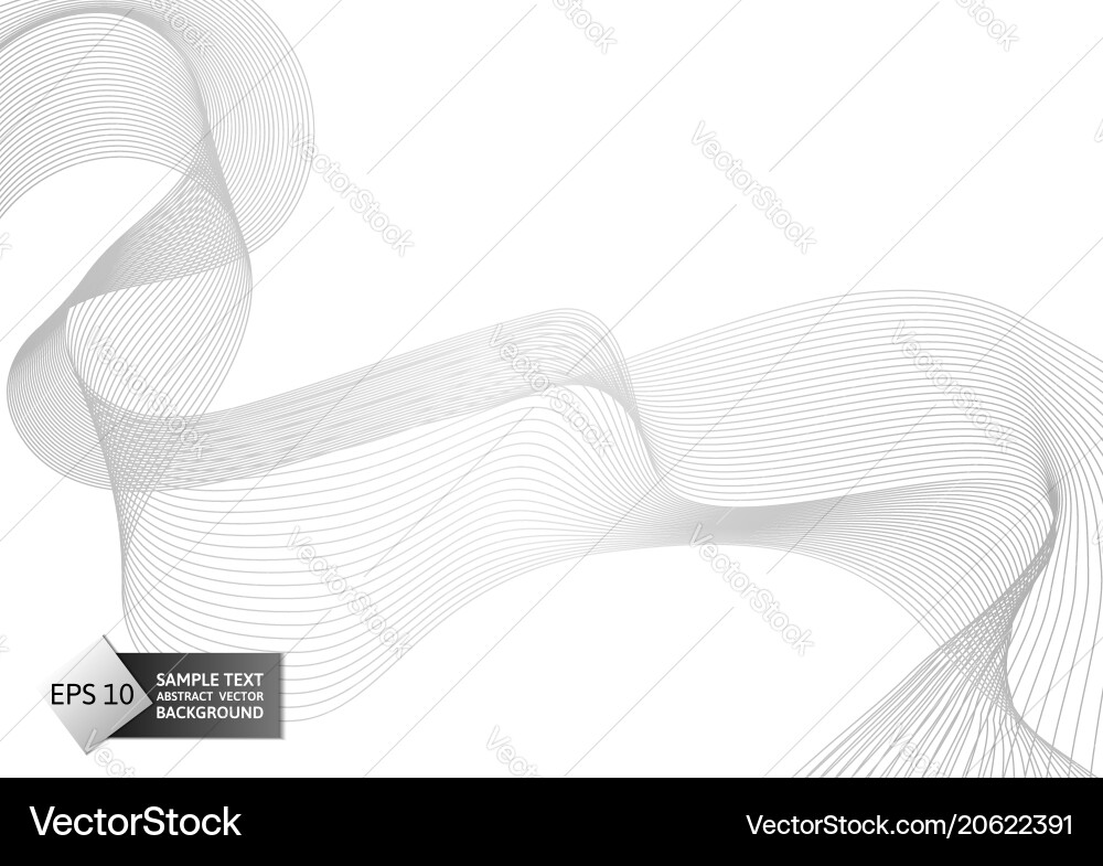 New design wave gray color abstract on white Vector Image