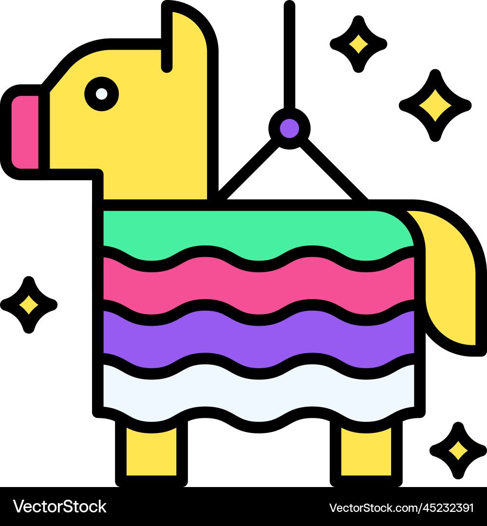 Pi ata icon new year realated Royalty Free Vector Image
