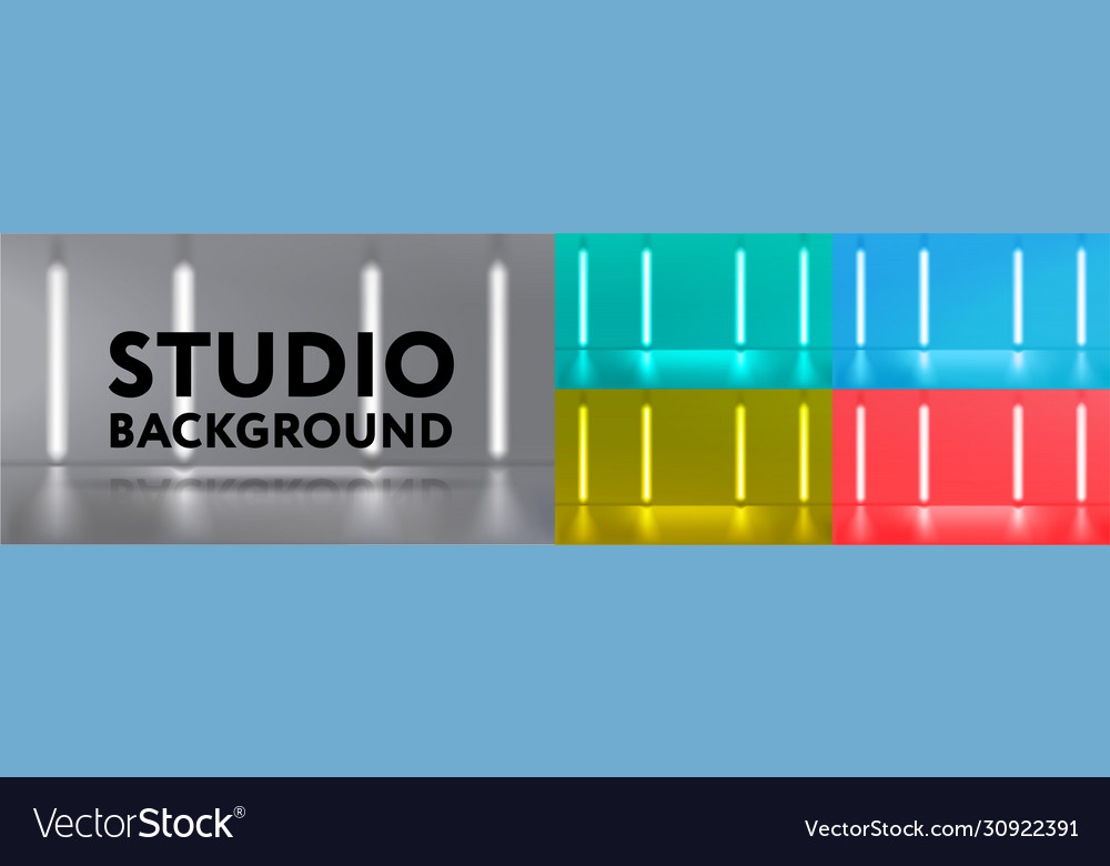 Studio background set Royalty Free Vector Image