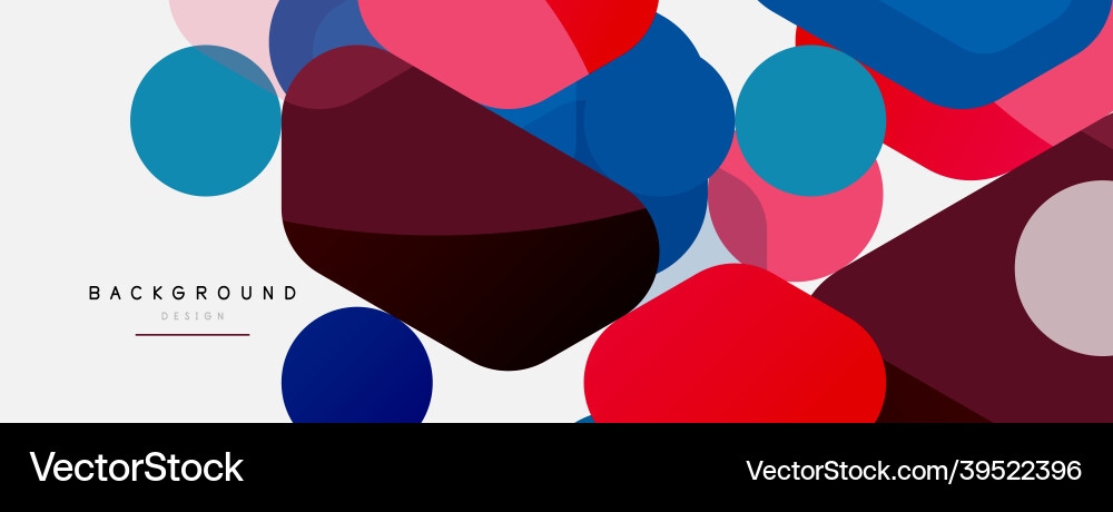 Abstract round geometric shapes and circles Vector Image