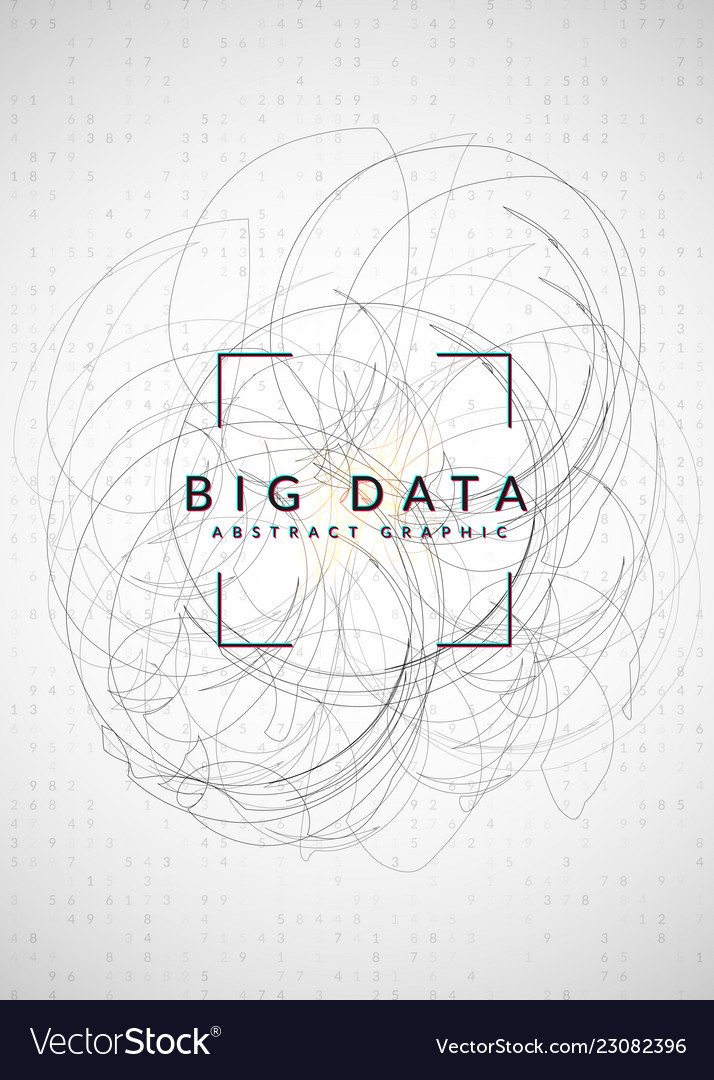 Big data background technology for visualization Vector Image