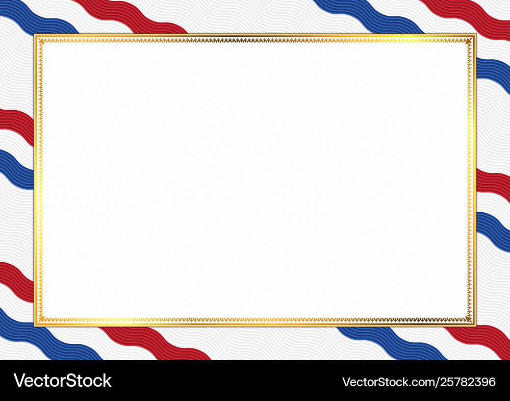 Border made with netherlands national colors Vector Image