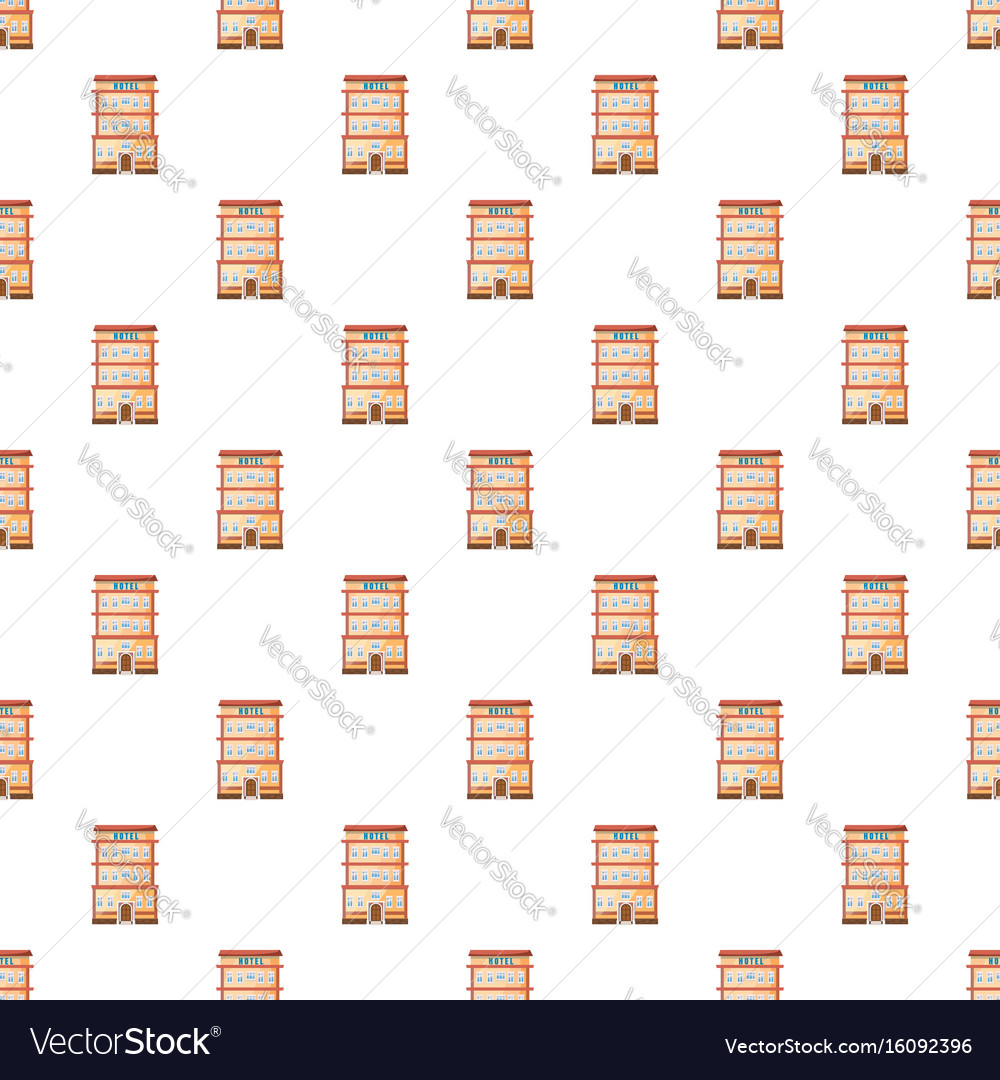 Hotel building pattern Royalty Free Vector Image