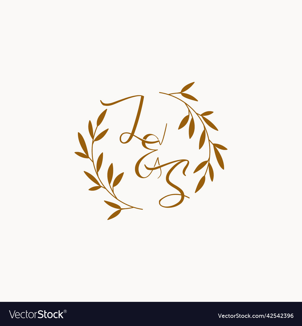 Ls initial wedding monogram logo Royalty Free Vector Image