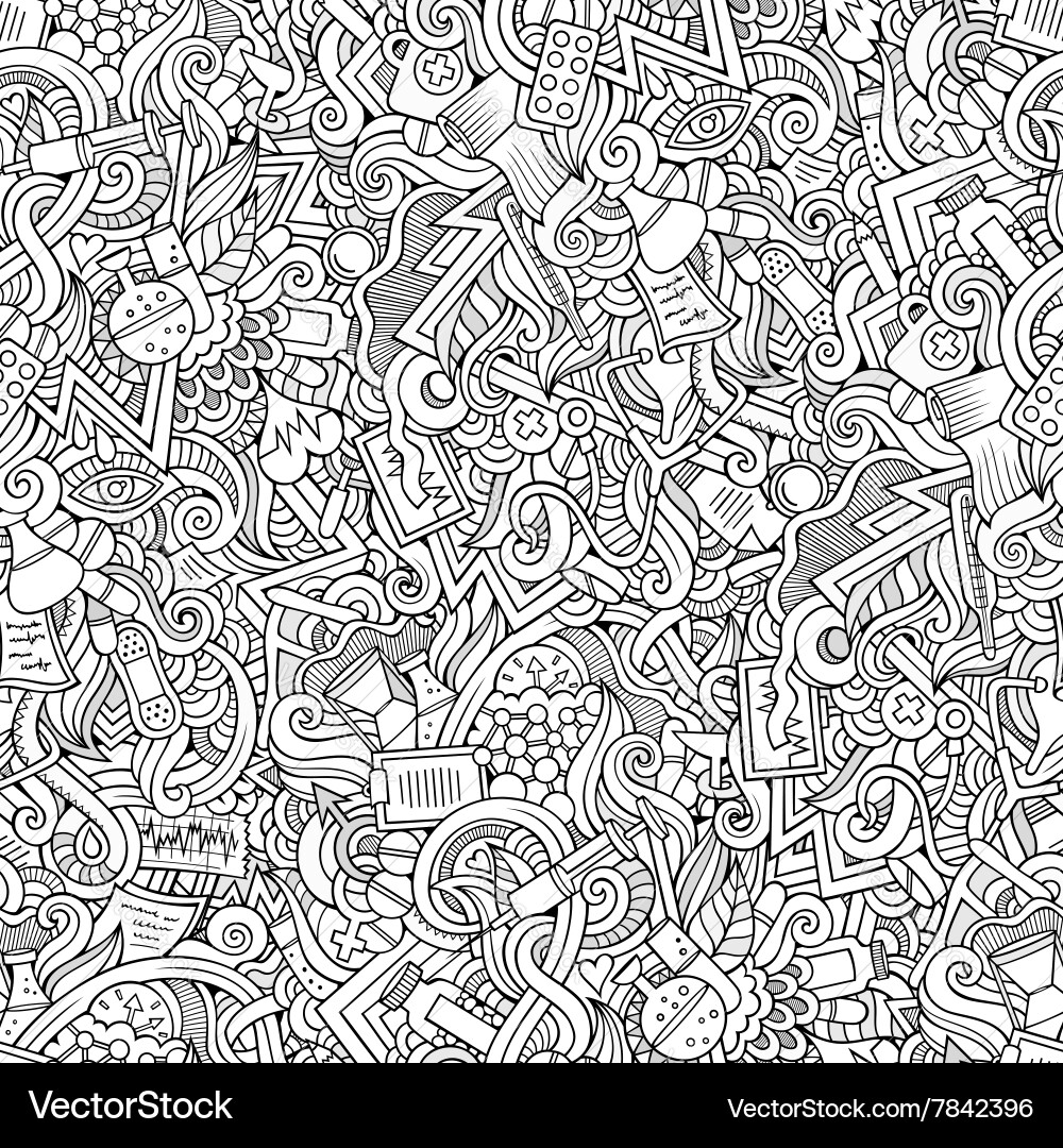 Medical and health seamless pattern Royalty Free Vector