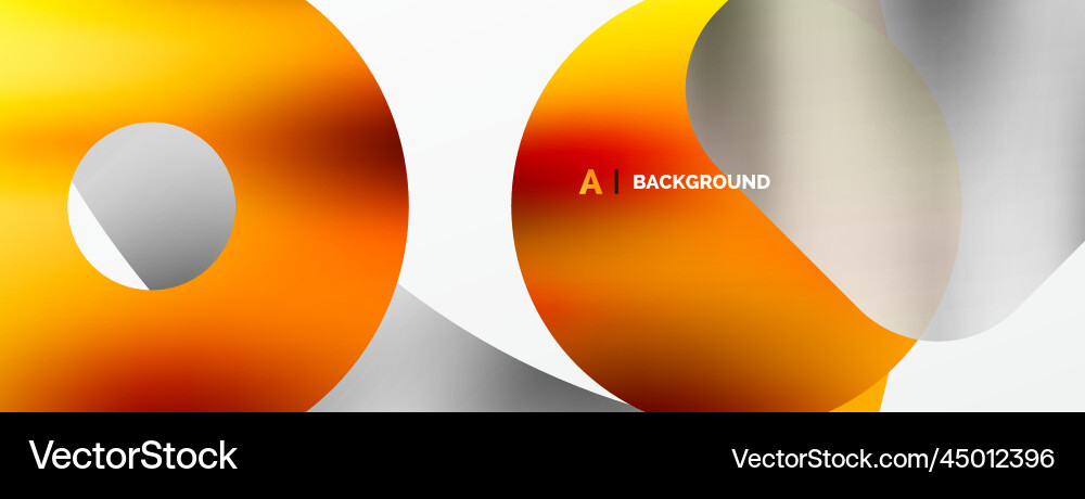 Metallic shiny geometric surfaces round shapes Vector Image