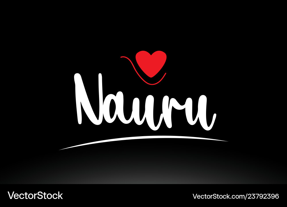 Nauru country text typography logo icon design Vector Image