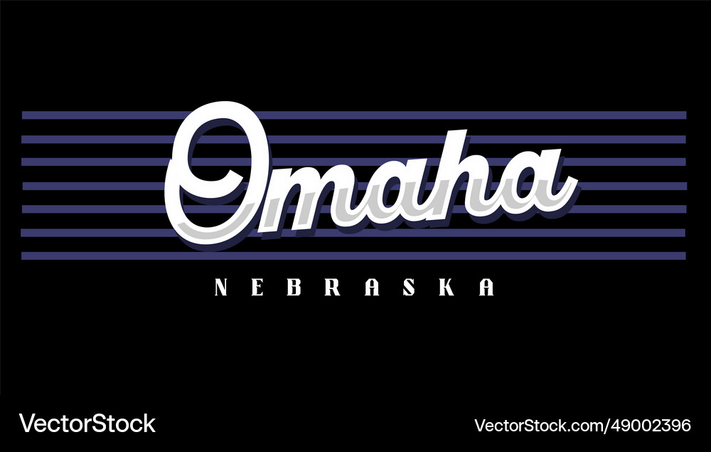 Omaha nebraska united states Royalty Free Vector Image