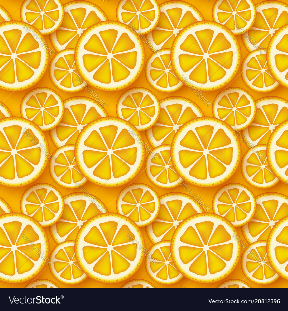 Orange fruit seamless pattern Royalty Free Vector Image