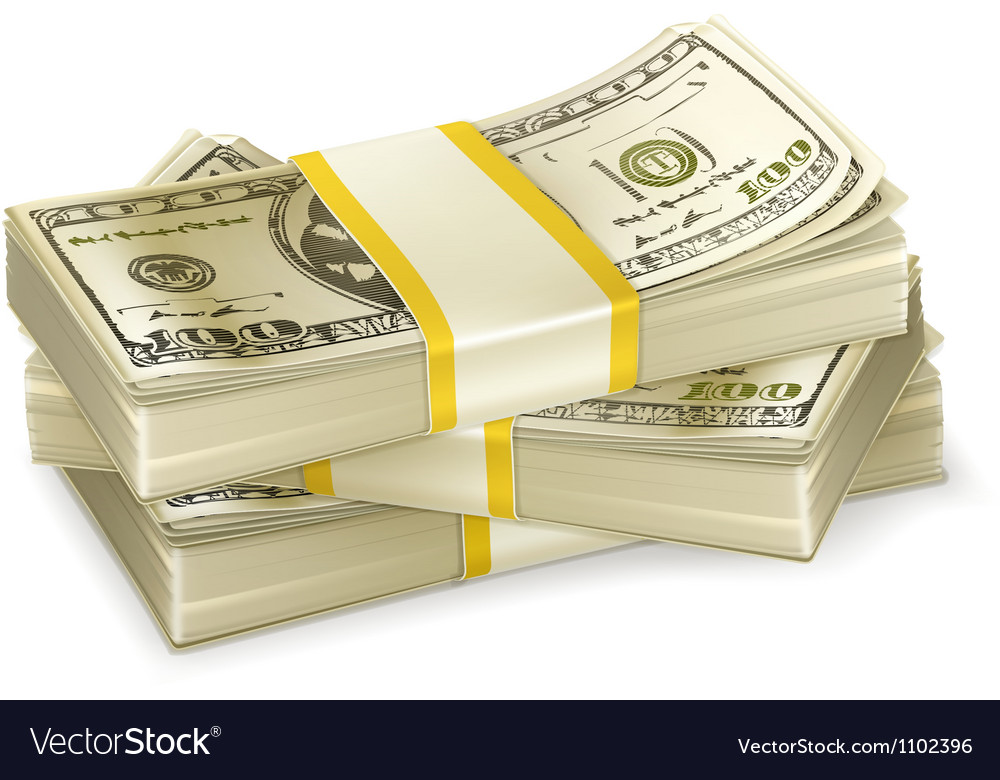 Stack money Royalty Free Vector Image - VectorStock