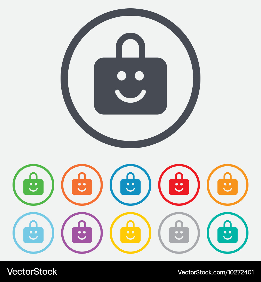 Child lock icon locker with smile symbol Vector Image