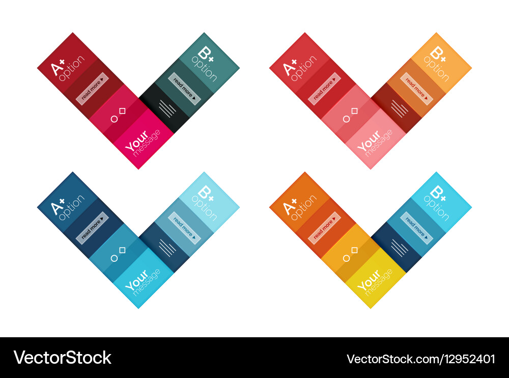 Color stripes infographics templates Royalty Free Vector