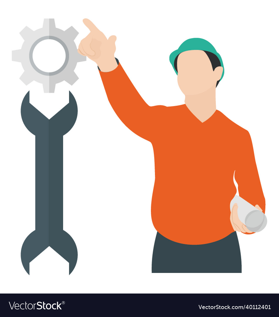 Construction supervisor Royalty Free Vector Image