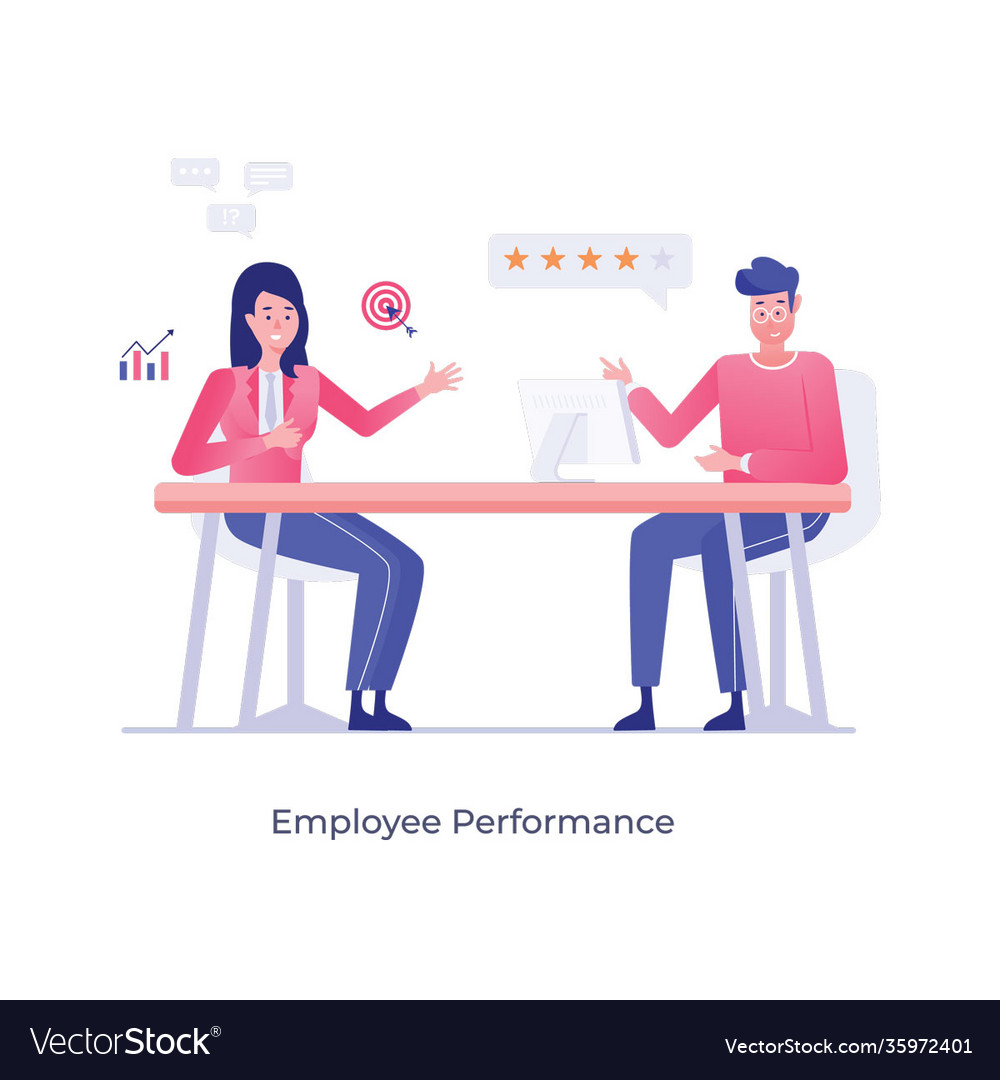 Employee performance Royalty Free Vector Image