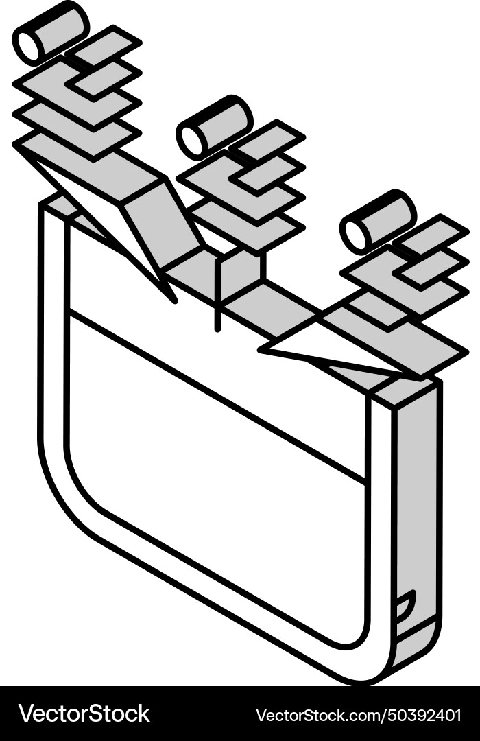 Extrusion aluminium production isometric icon Vector Image