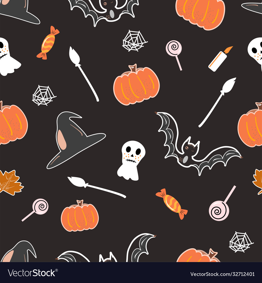 Halloween seamless pattern background Royalty Free Vector