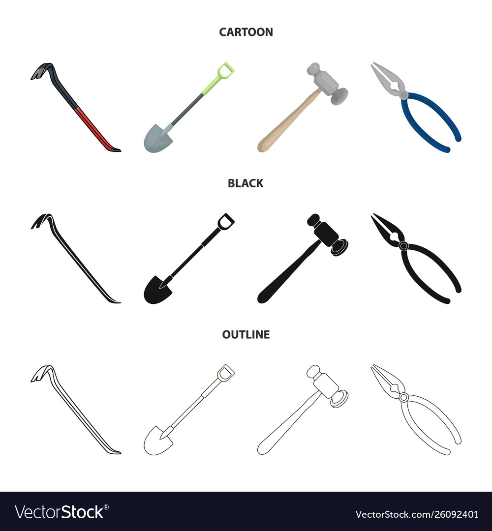 Isolated object tool and construction sign Vector Image