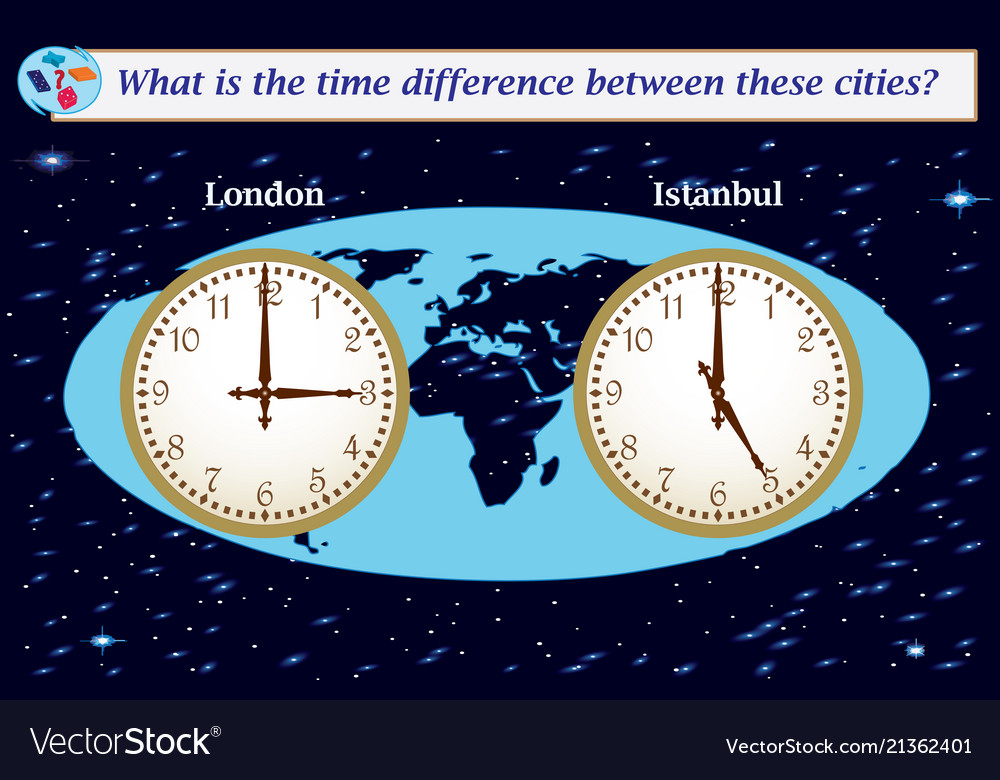 Logical task what is the time difference between Vector Image