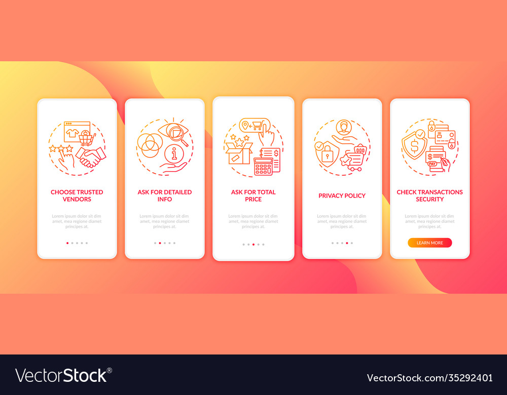 Online Shopping Advices Onboarding Mobile App Vector Image
