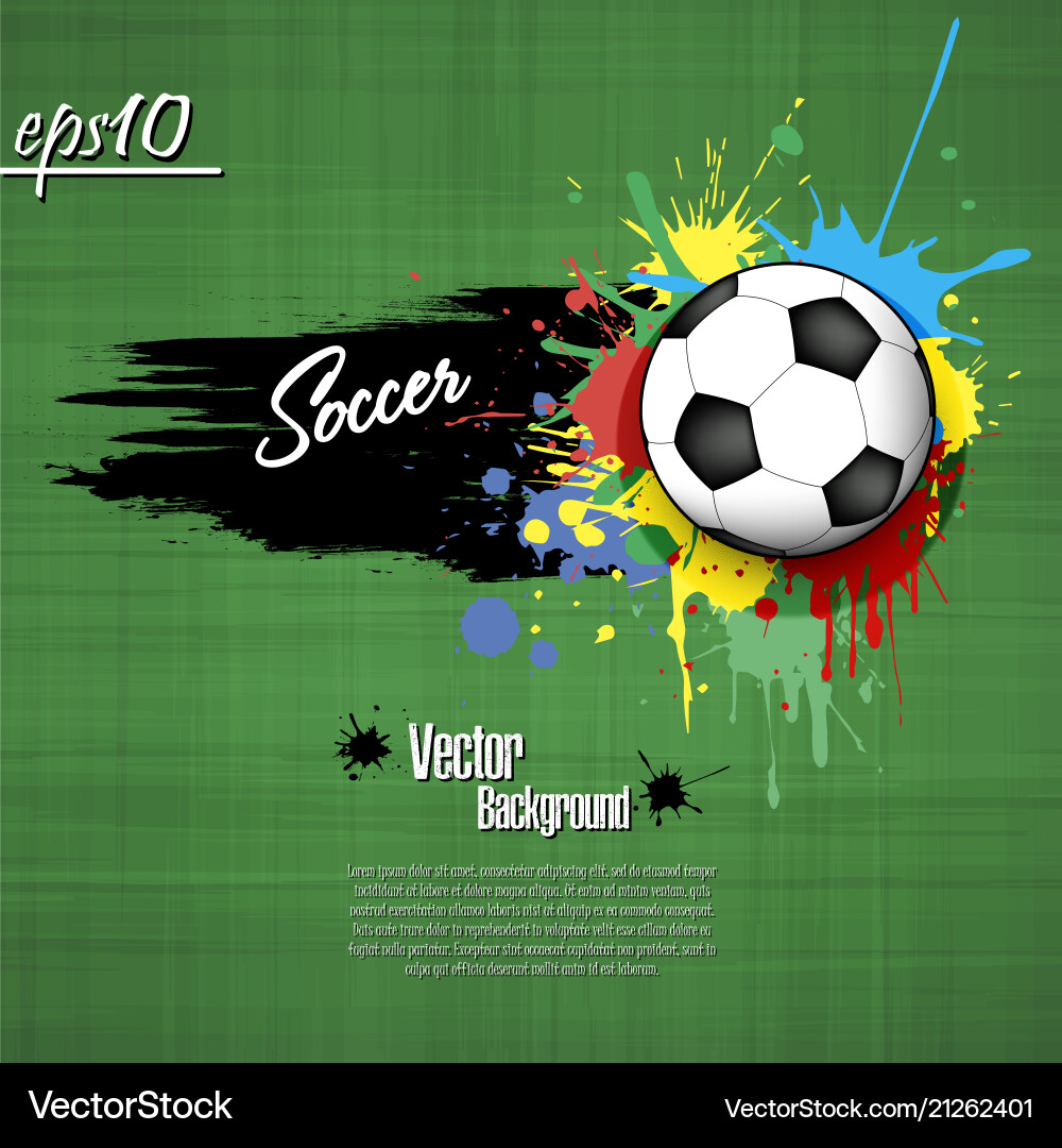 Soccer background Royalty Free Vector Image - VectorStock