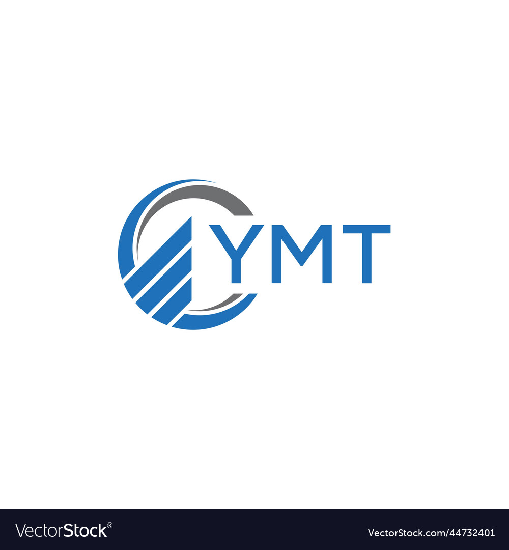Ymt flat accounting logo design on white Vector Image