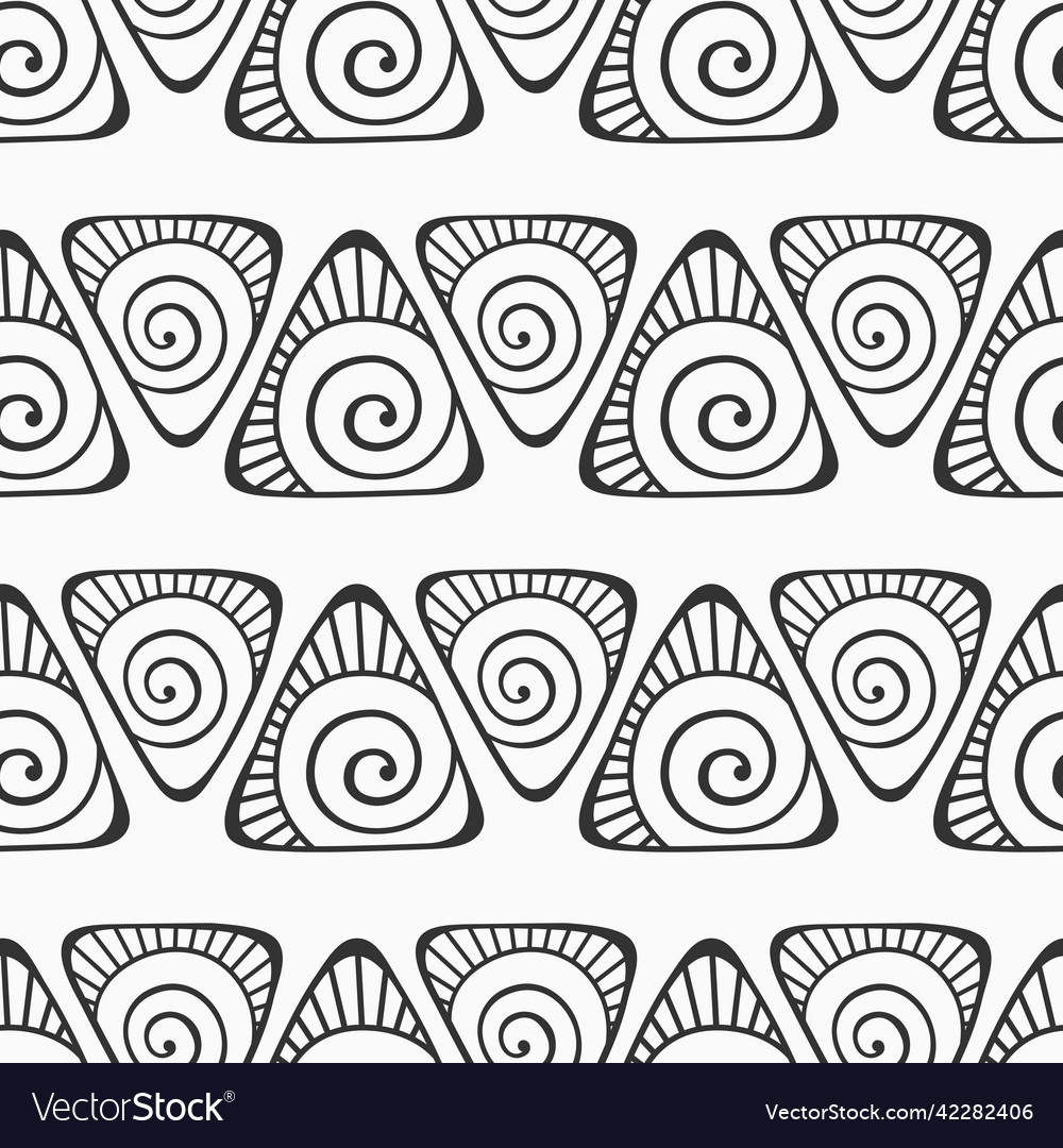 Abstract hand drawn triangles seamless pattern Vector Image