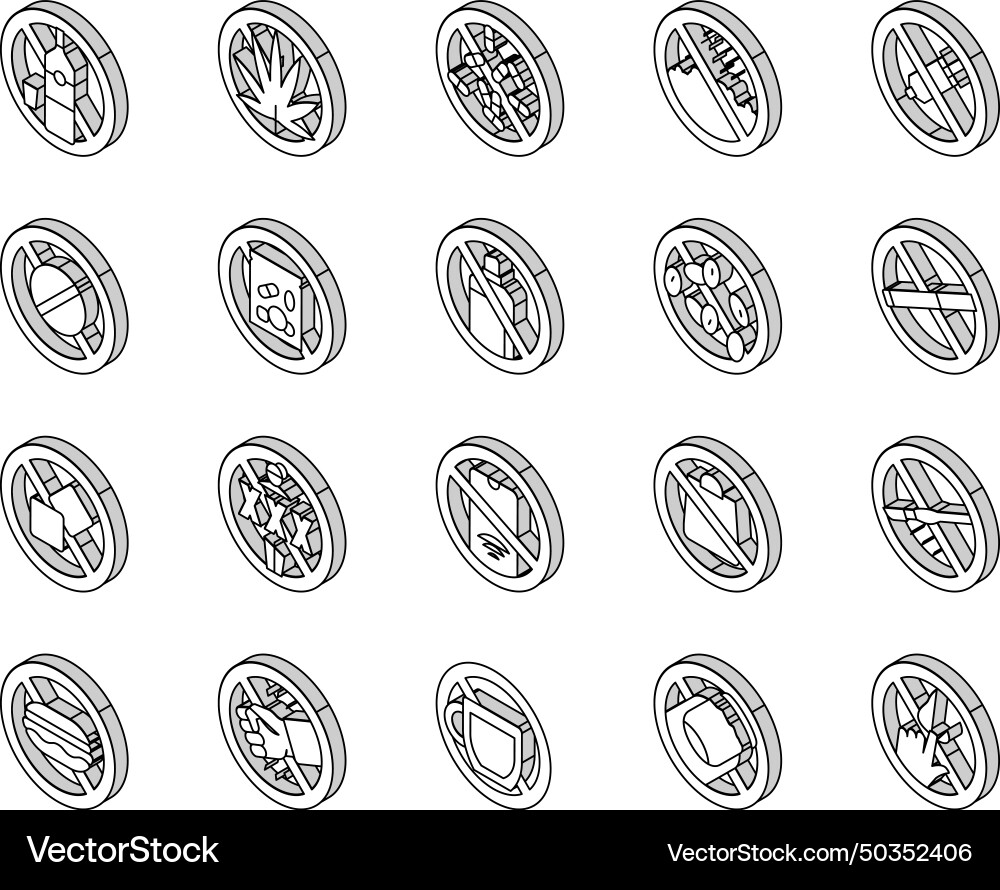 Addiction substance dependence isometric icons set
