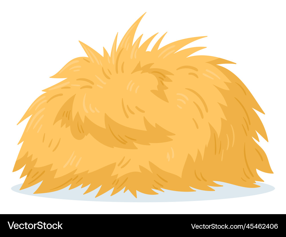 Cartoon agricultural haycock rural haystack Vector Image