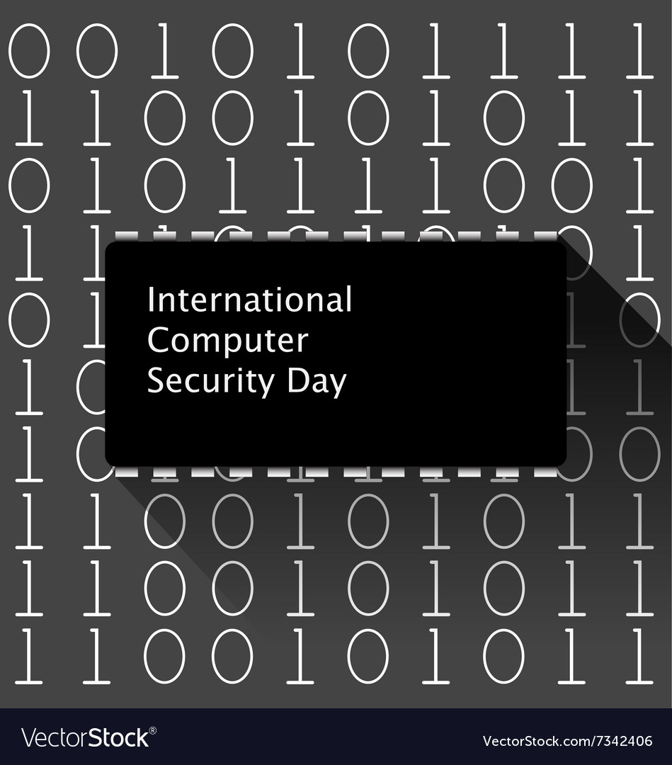 Computer security day Royalty Free Vector Image