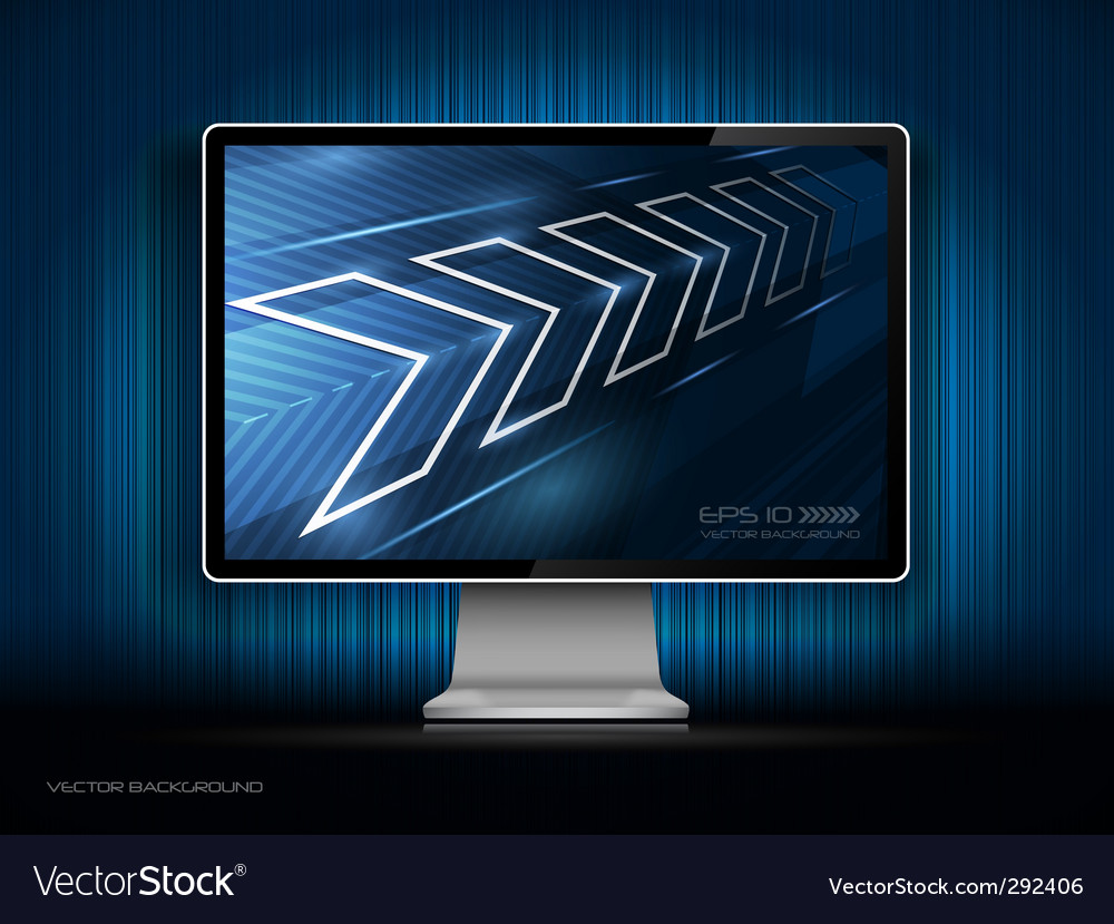 Lcd monitor Royalty Free Vector Image - VectorStock