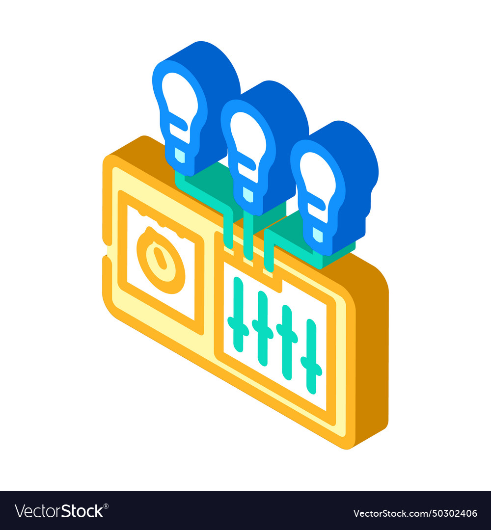 Lighting controls efficient isometric icon Vector Image
