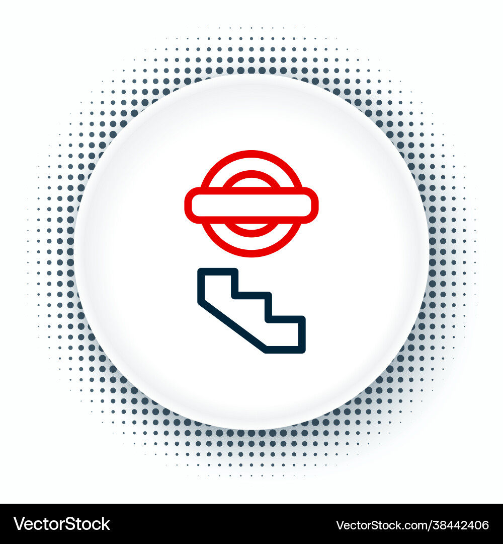 Line london underground icon isolated on white Vector Image