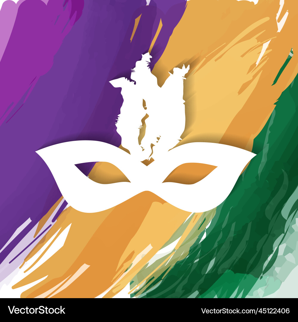 Masquerade party mask carnival mask isolated Vector Image