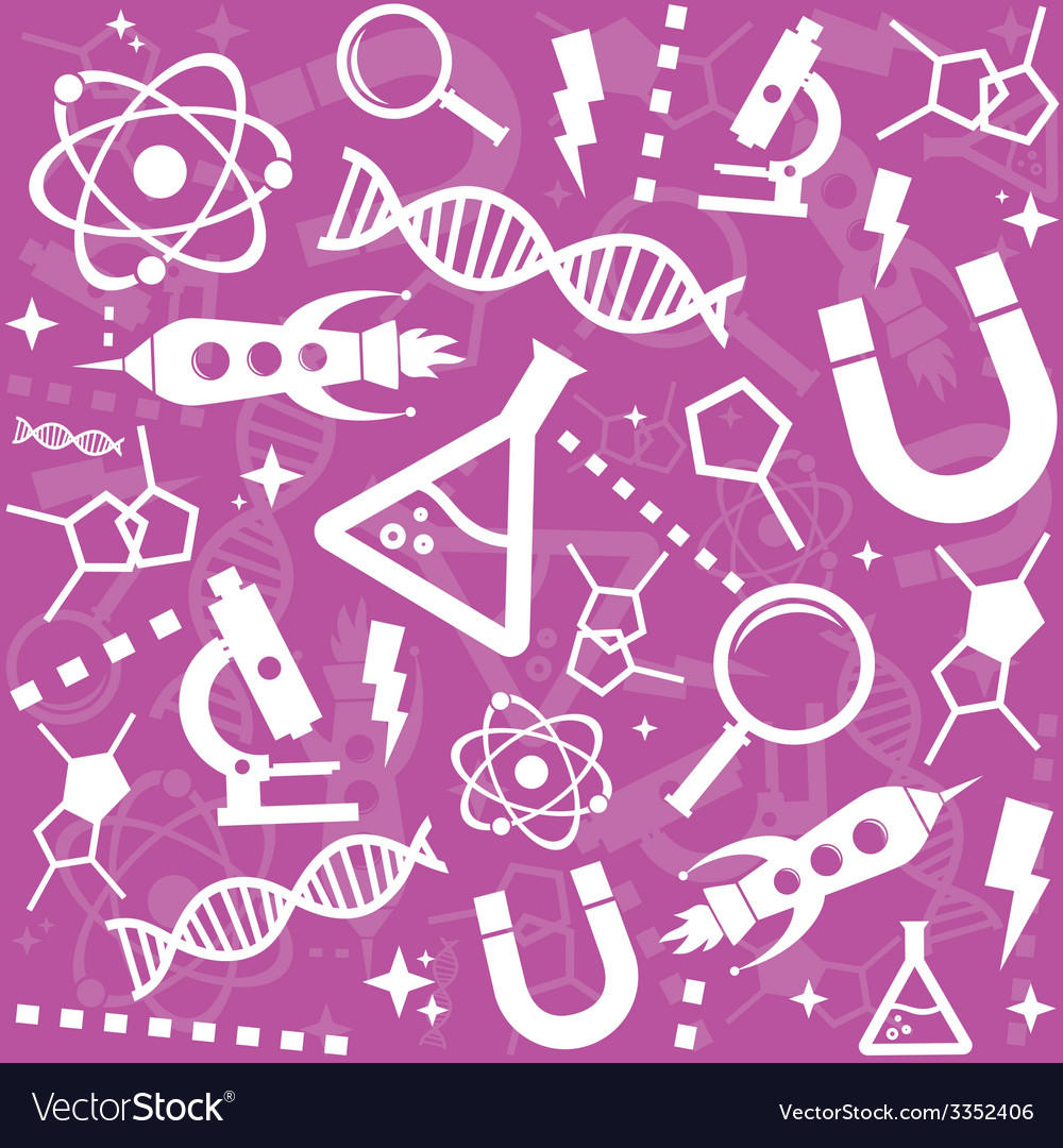 Science objects pattern Royalty Free Vector Image