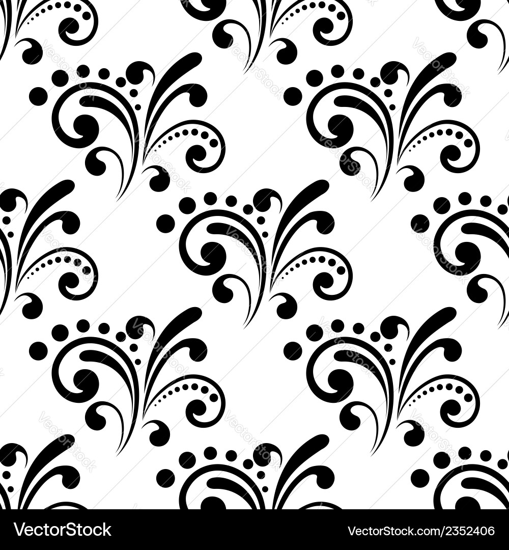 Swirl seamless pattern background Royalty Free Vector Image